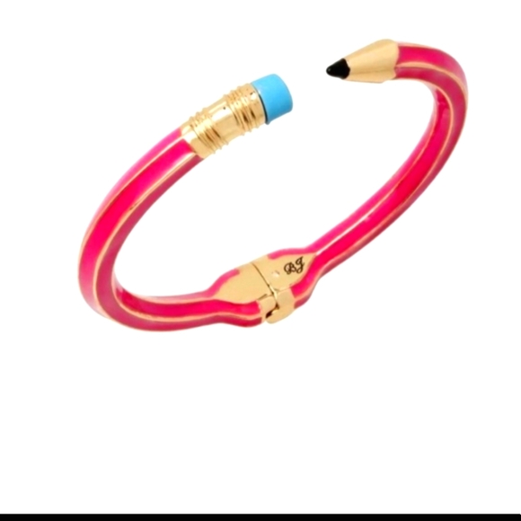 Betsey Johnson | Jewelry | Betsey Johnson Pink Pencil Bangle Bracelet | Poshmark